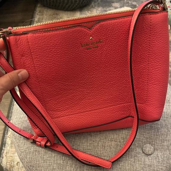 Bags | Fuschia Kate Spade Pebble Leather Crossbody Authentic No Flaws ...
